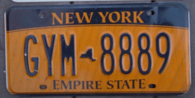 NEW YORK license plate GYM prefixes GYM SPA Fitness GYM 8889 Triple 8s ...