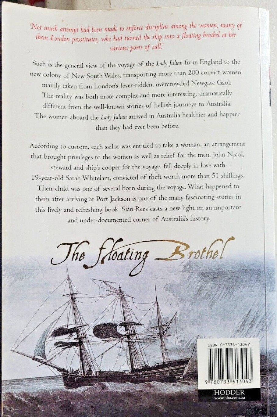 The Floating Brothel, By Sian Rees, GC-VG~PAPERBACK SAVE WITH COMBINED ...