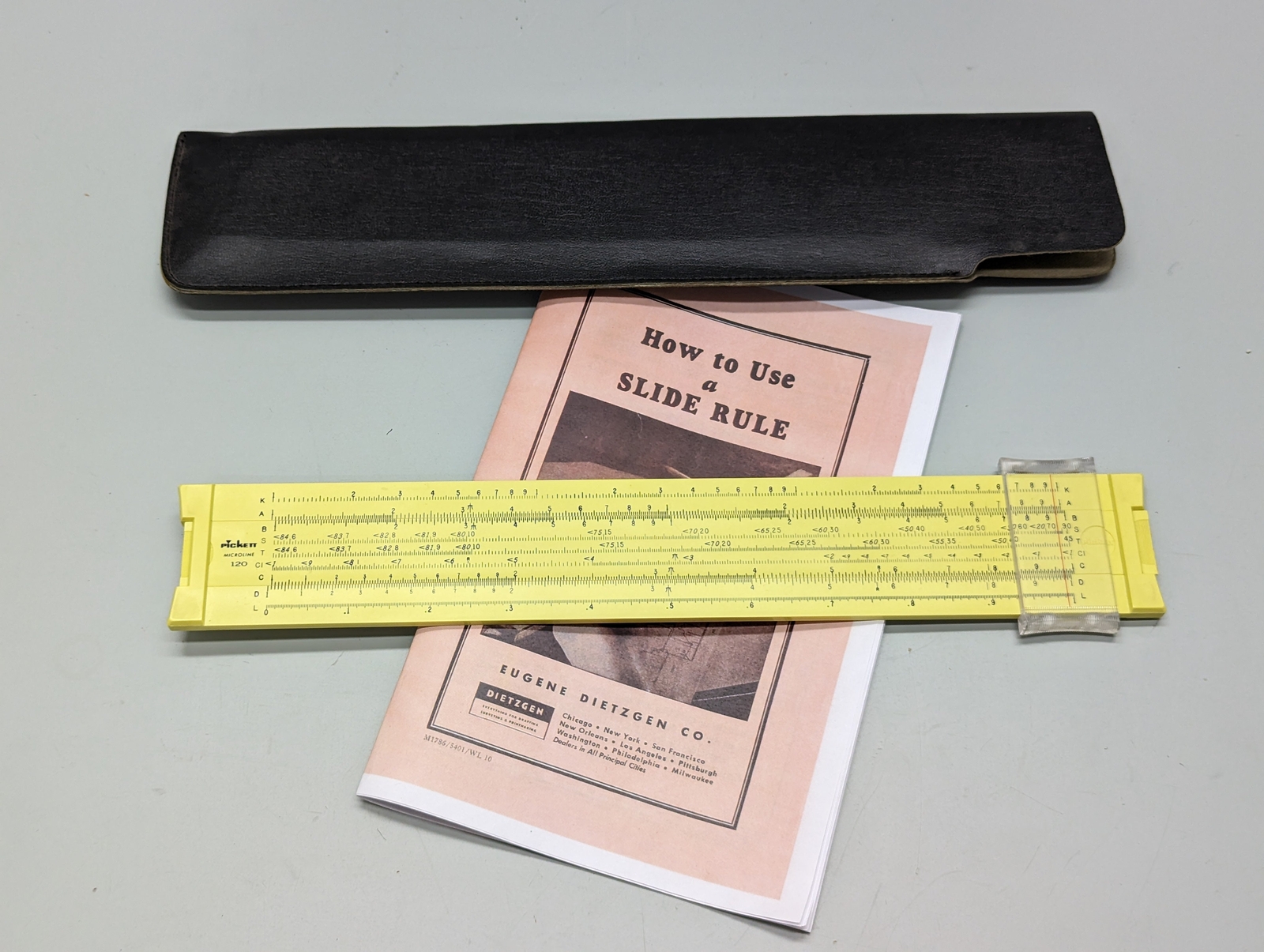 Pickett * Slide Rule Model Microline 120 With Original Case and manual ...