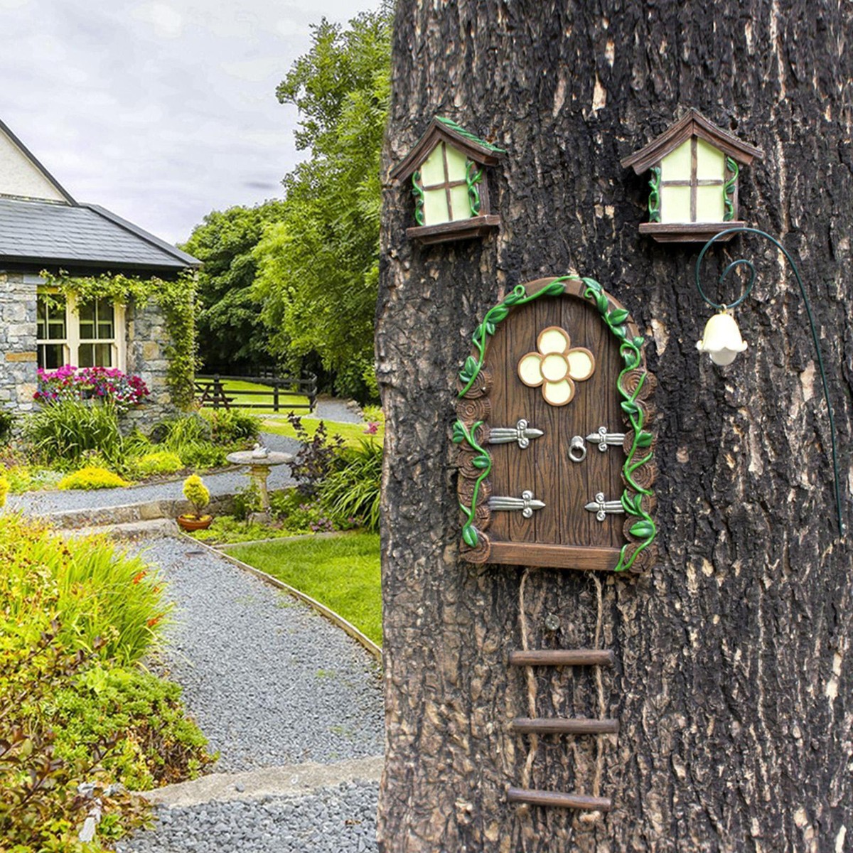 Fairy Garden Tree Windows Exasinine 6 Pcs Fairy Door And Windows For