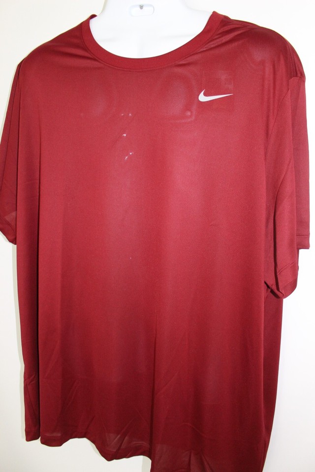 NIKE DRI-FIT MAROON S/S PERFORMANCE T-SHIRT SZ: 4XL 4X XXXXL NWT | eBay