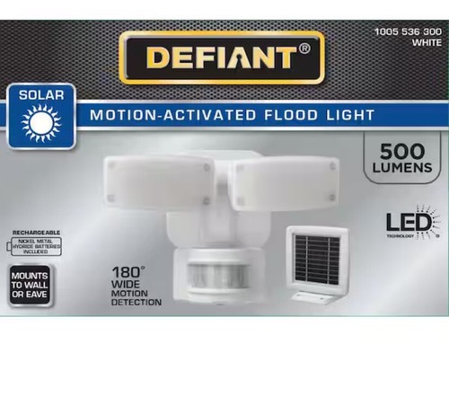 Defiant Hardwired 180-Degree LED Black Motion Activated Security Light ...