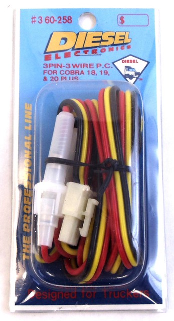 Barjan 360 258 3 Pin 3 Wire Power Cord for Cobra 18 19 and 20 Plus for ...