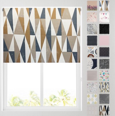 Patterned Roller Blinds - MADE TO MEASURE - Thermal Blackout - Various ...
