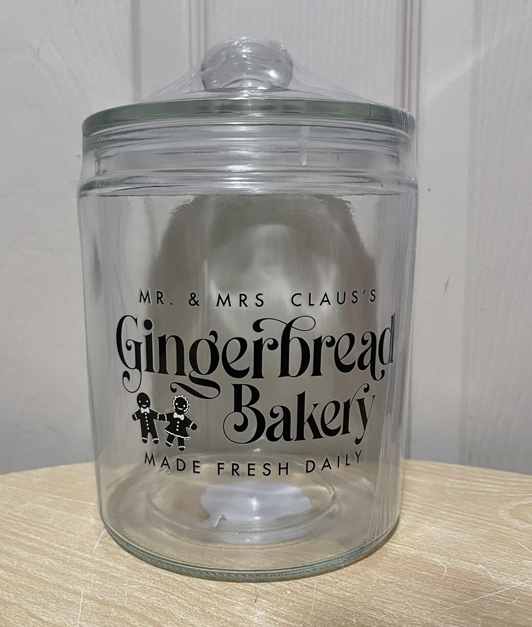 Target Bullseye Gingerbread Bakery Glass Clear Canister Christmas 2023 ...