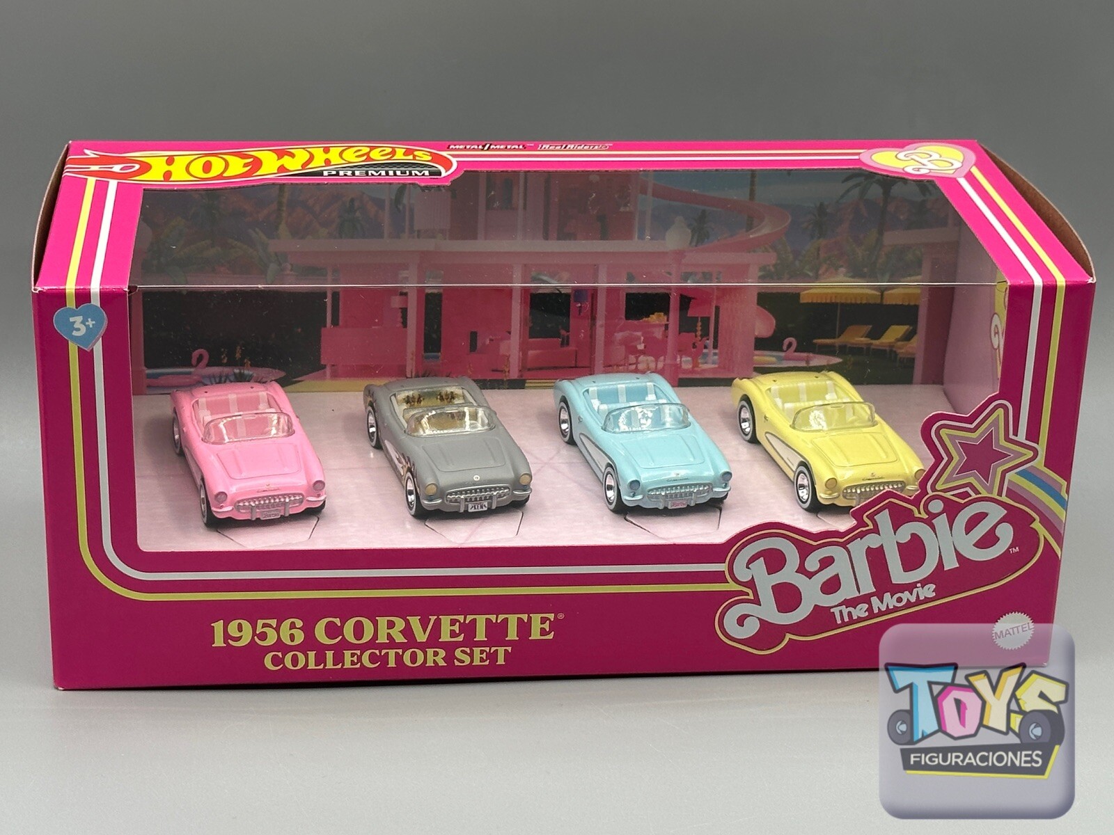 Hot Wheels Premium Barbie The Movie 1956 Corvette Collector Set HRL24 ...