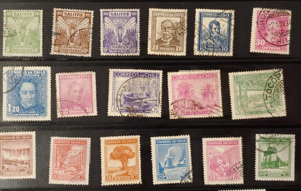 CHILE Stamps (1865-1936) Collection of 80 Stamps - Mostly Used/All ...