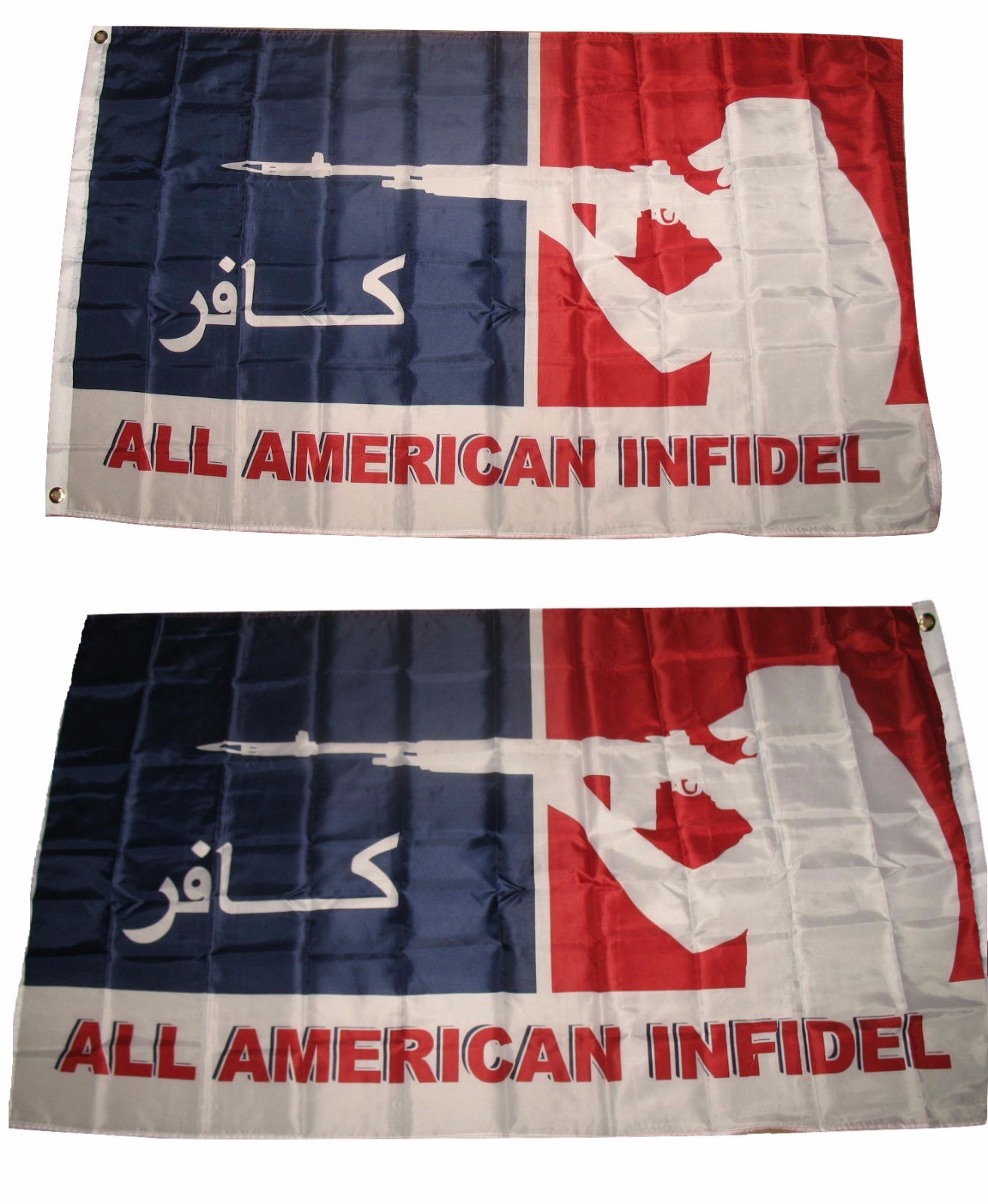 3x5 All American Infidel USA 2 Faced Double Sided 2-ply Polyester Flag ...