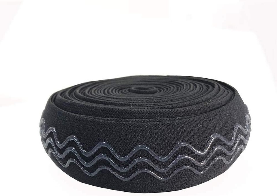 Zig Zag Wave Silicone Backed Gripper Elastic Webbing 5 Yards per roll ...