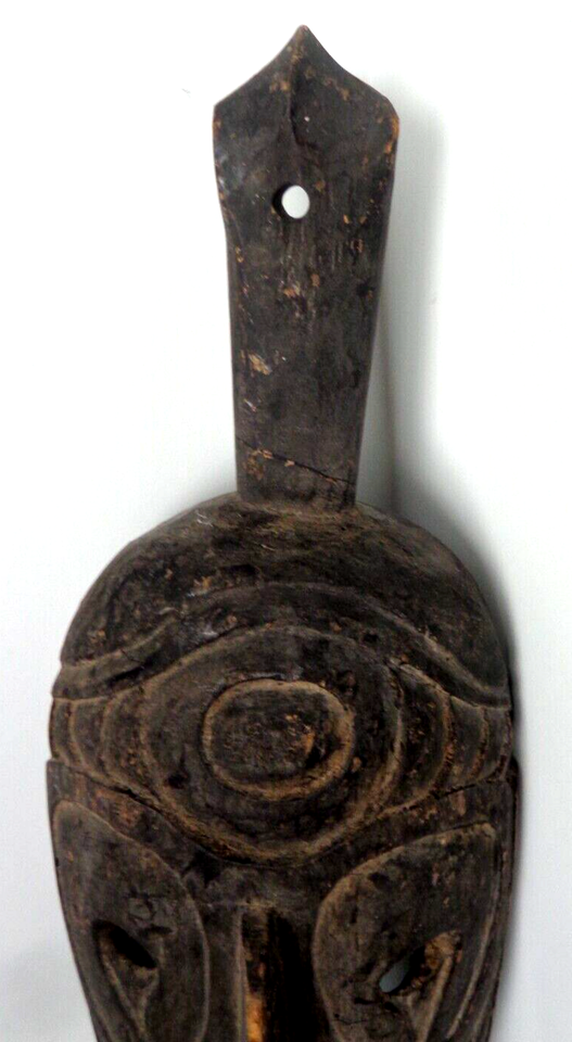 Vintage Wood Canoe Prow Mask Sepik River Papua New Guinea w/ Long Nose ...