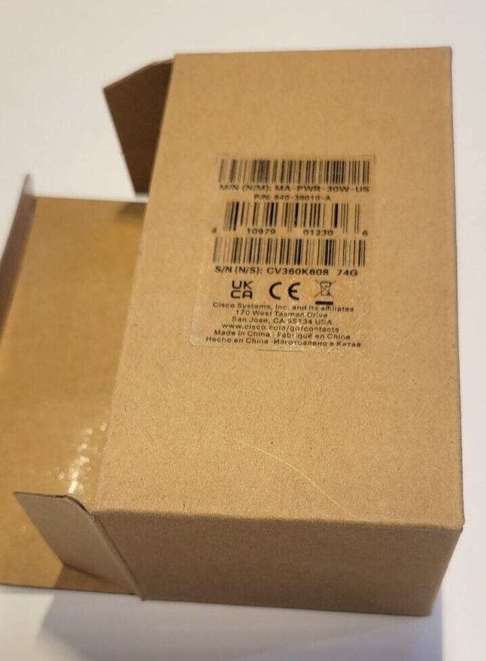 Cisco MA-PWR-30W-US Power Adaptor for ALL Meraki AP | eBay