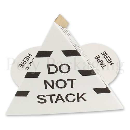 10 x Cardboard Pallet Cones 'DO NOT STACK' Warning Triangles SAFE STOP GUARDS | eBay UK