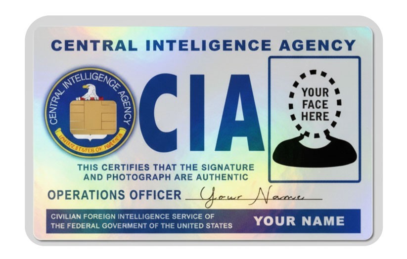 CIA Operations Officer Credit Card Skin 2-Pack Parody Holographic S ...