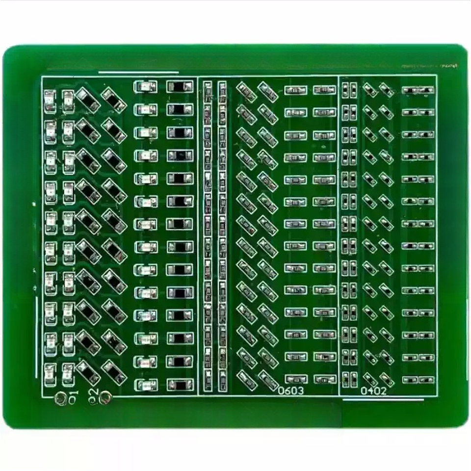 FOR SMD 0805 0603 0402 Soldering Kit with Red LEDs and Resistors on PCB ...