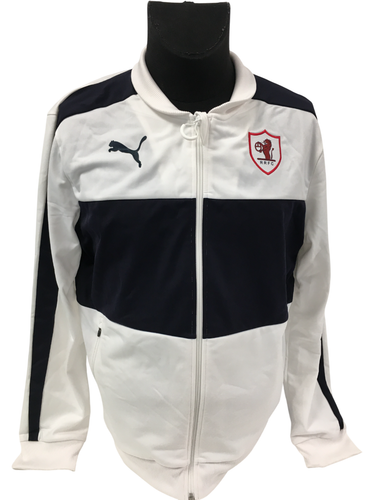 Raith Rovers Puma Track Jackets x2 White Navy Blue Size L Junior Boys ...
