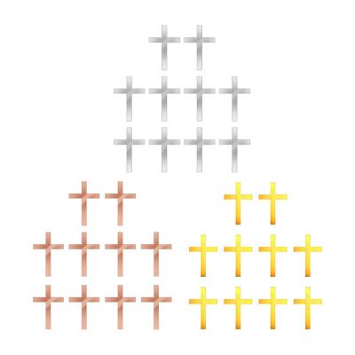 10x Acrylic Cross Cake Topper Cross Cake Decoration for Birthdays ...