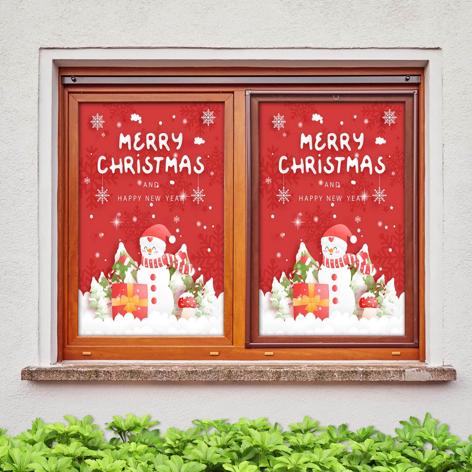 3D Christmas Xmas A048 Window Film Print Sticker Cling Stained Glass UV ...