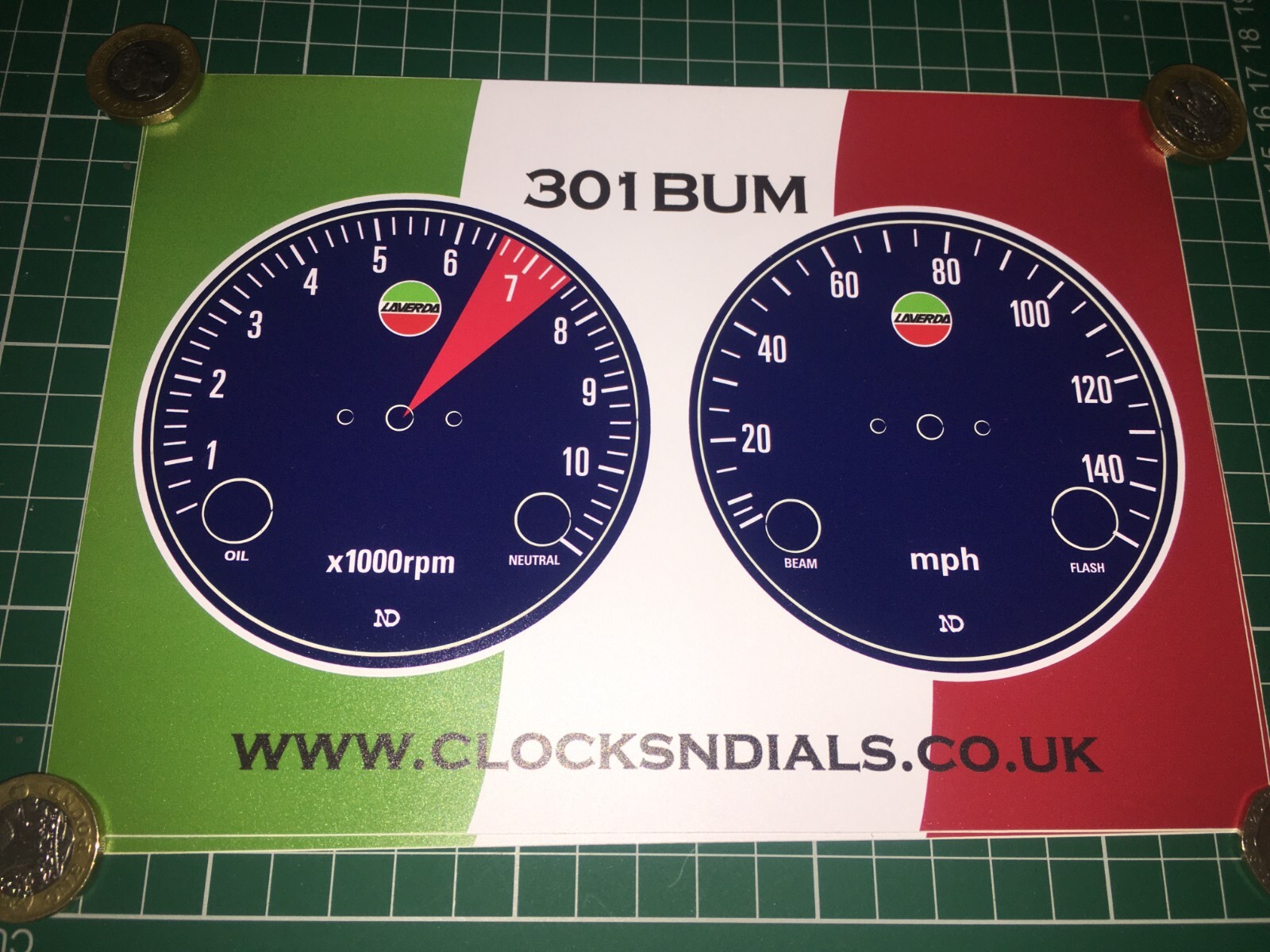 Motorcycle speedo tacho clocks dial replacement overlays faces convert ...