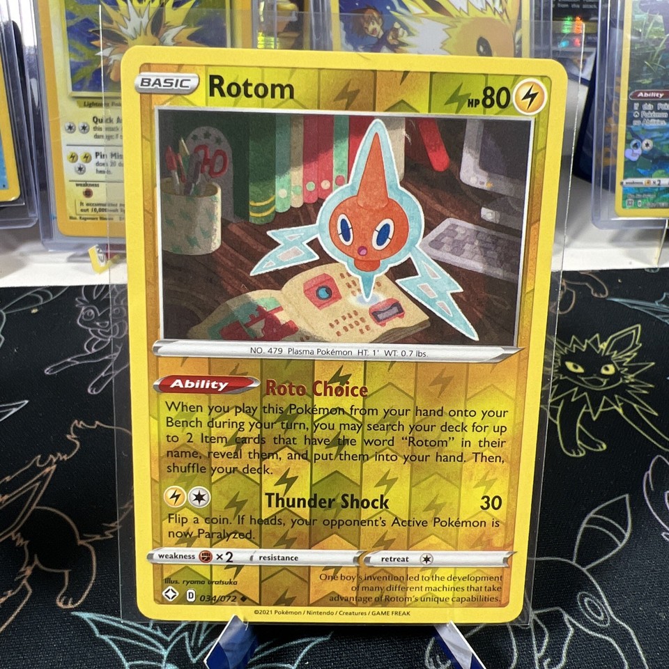 Pokémon TCG Rotom Shining Fates 034/072 Regular Uncommon Rever Holo | eBay