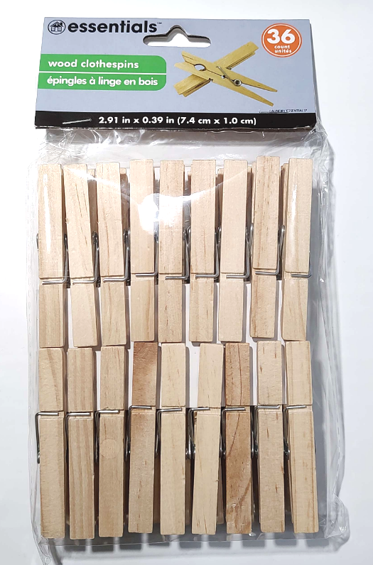 Clothespins ~Metal Spring Loaded ~Wooden Laundry Line ~Choose Size | eBay