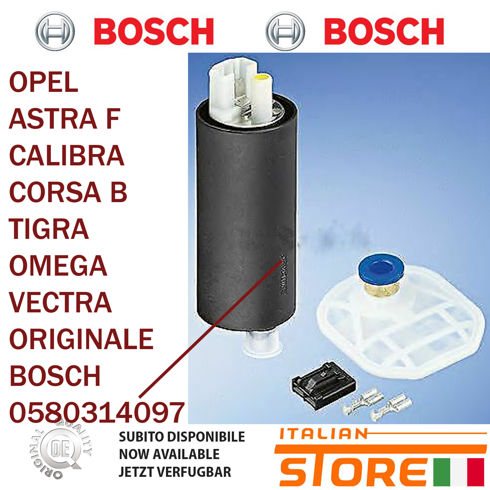 Opel Astra F Calibra Corsa B Tigra Omega Vectra Fuel Pump Bosch ...