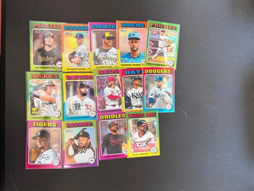 (14) 2024 Topps Heritage Chrome REFRACTOR Baseball Card LOT /699 C18 | eBay