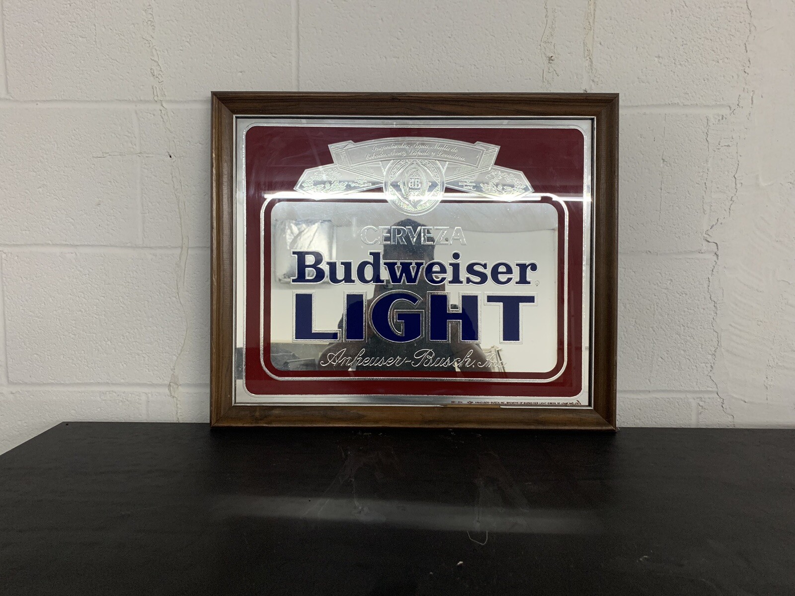 1987 Budweiser Mirror Sign. With A Beveled Edge On The Glass Of Mirror ...