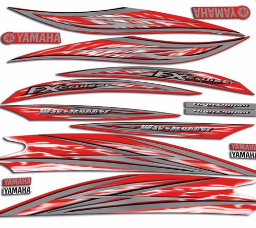 2005 YAMAHA FX HO DECAL KIT RED FX160 HIGH OUTPUT WAVERUNNER CRUISER ...