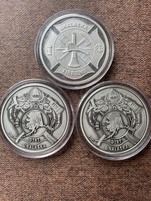 3 UNALASKA 1 TROY OZ .999 FINE SILVER NW TERR MINT COINS RARE ...