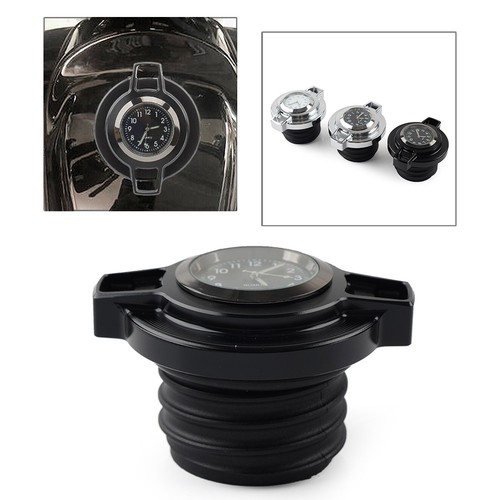 Fuel Gas Tank Oil Cap Cover W/ Clock Black For Harley Sportster 883 ...