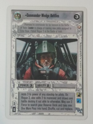 STAR WARS CCG COMMANDER WEDGE ANTILLES FIRST ANTHOLOGY DECIPHER CARD ...