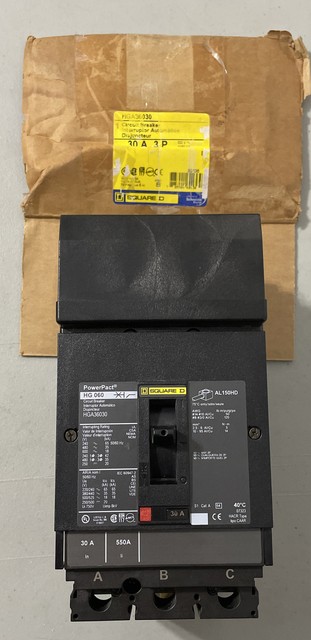 Square D HGA36030 30 Amp 3 Phase Circuit Breaker for sale online | eBay