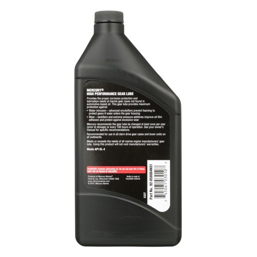 Mercury High Performance Gear Lube 90W 92-8M0222063 SS 858064K01 ...