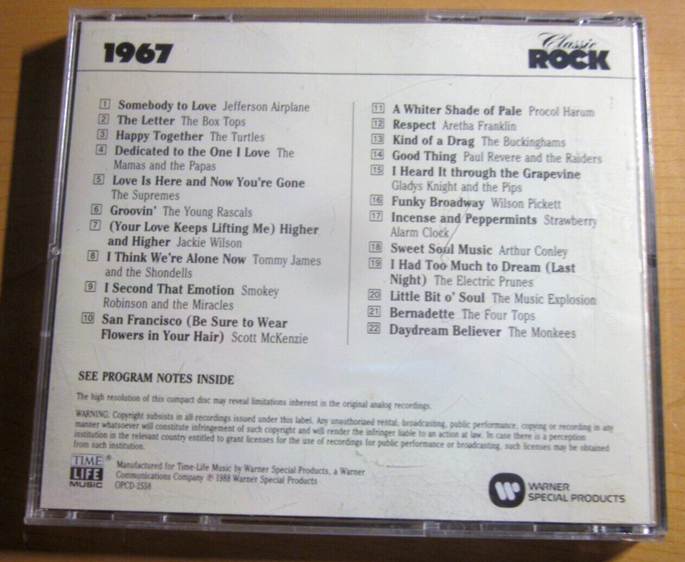 TIME LIFE: CLASSIC ROCK 1964 - 1969 Pick your CD! Excellent - Mint ...