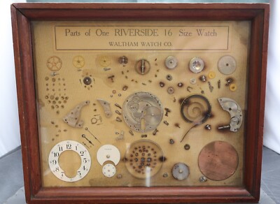 Antique Parts of a Waltham Riverside 16 Size Watch Shop Display Case | eBay