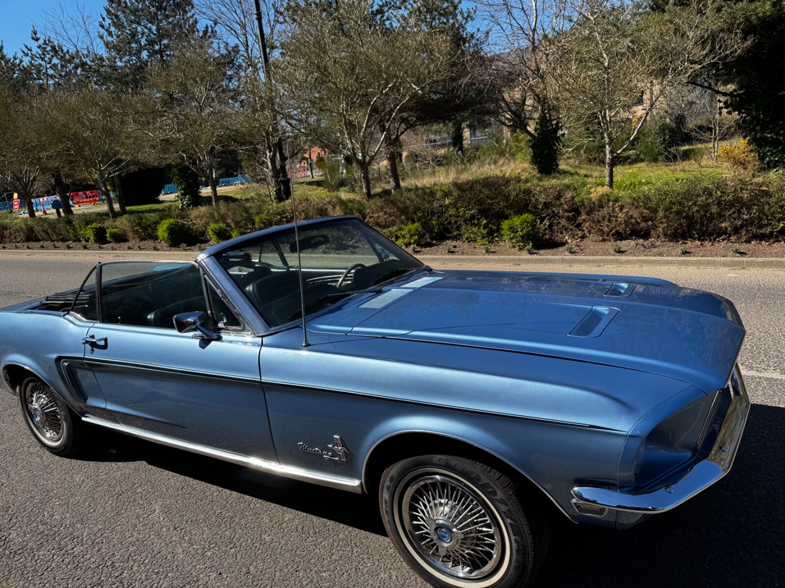 1968 Ford Mustang Power Convertible Auto Blue V8 - UK American Cars