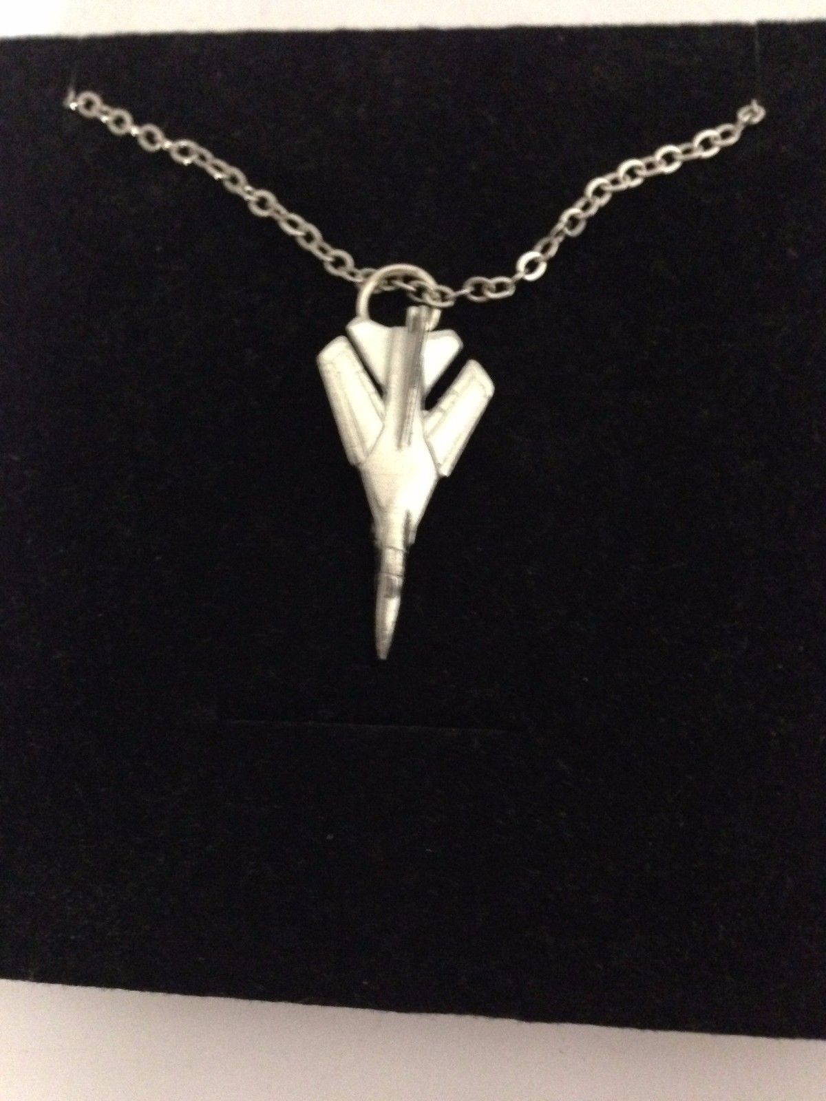 Mikoyan-Gurevich MiG-23 C8 Aircraft On a 18" Silver Plated Curb Chain ...