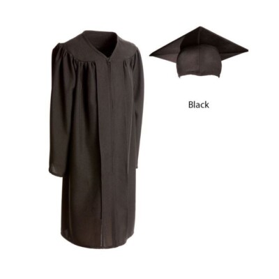 Endea Graduation Matte Black Graduation Gown & Cap | eBay