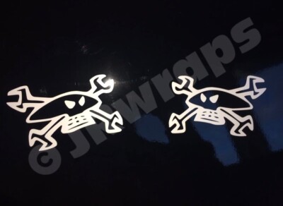 (X2) Guy Martin Skull Logo Stickers Decals Van Car Bike Bumper Pair ...