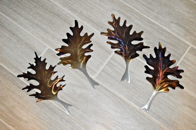 Wall Art - Four (4) Metal Autumn Leaves | eBay