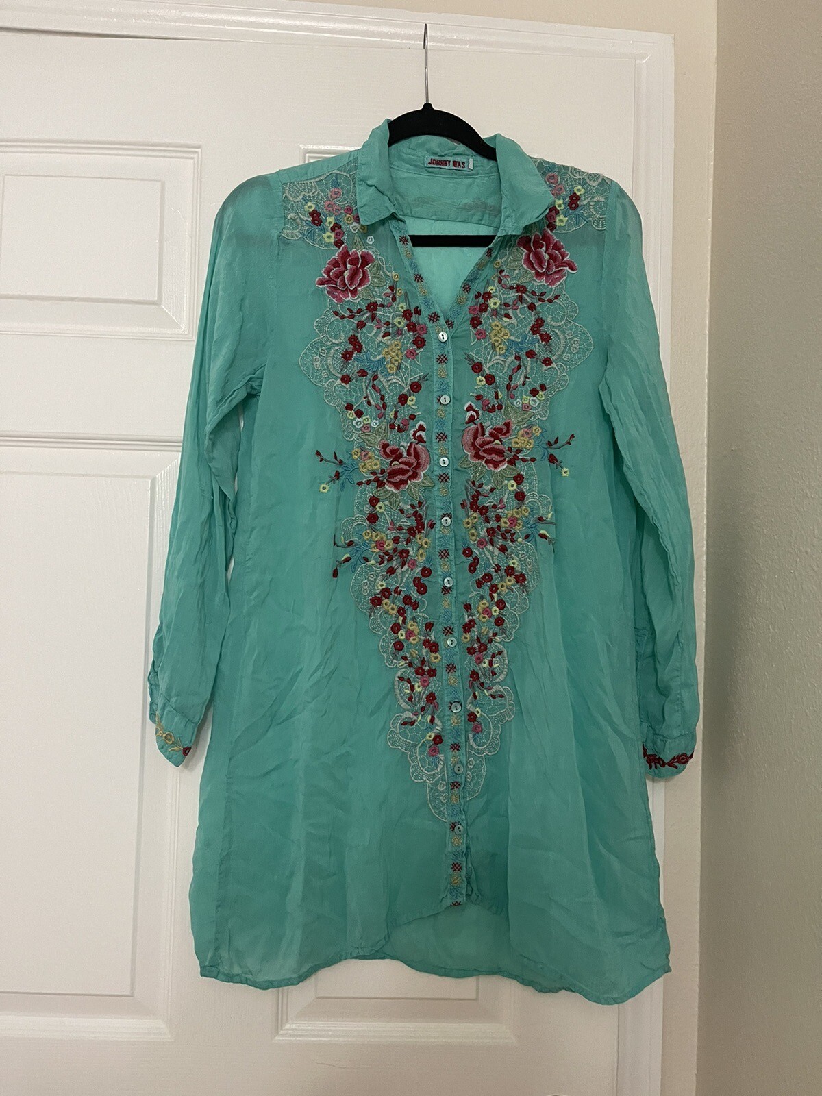Johnny Was Embroidered blouse - Gem
