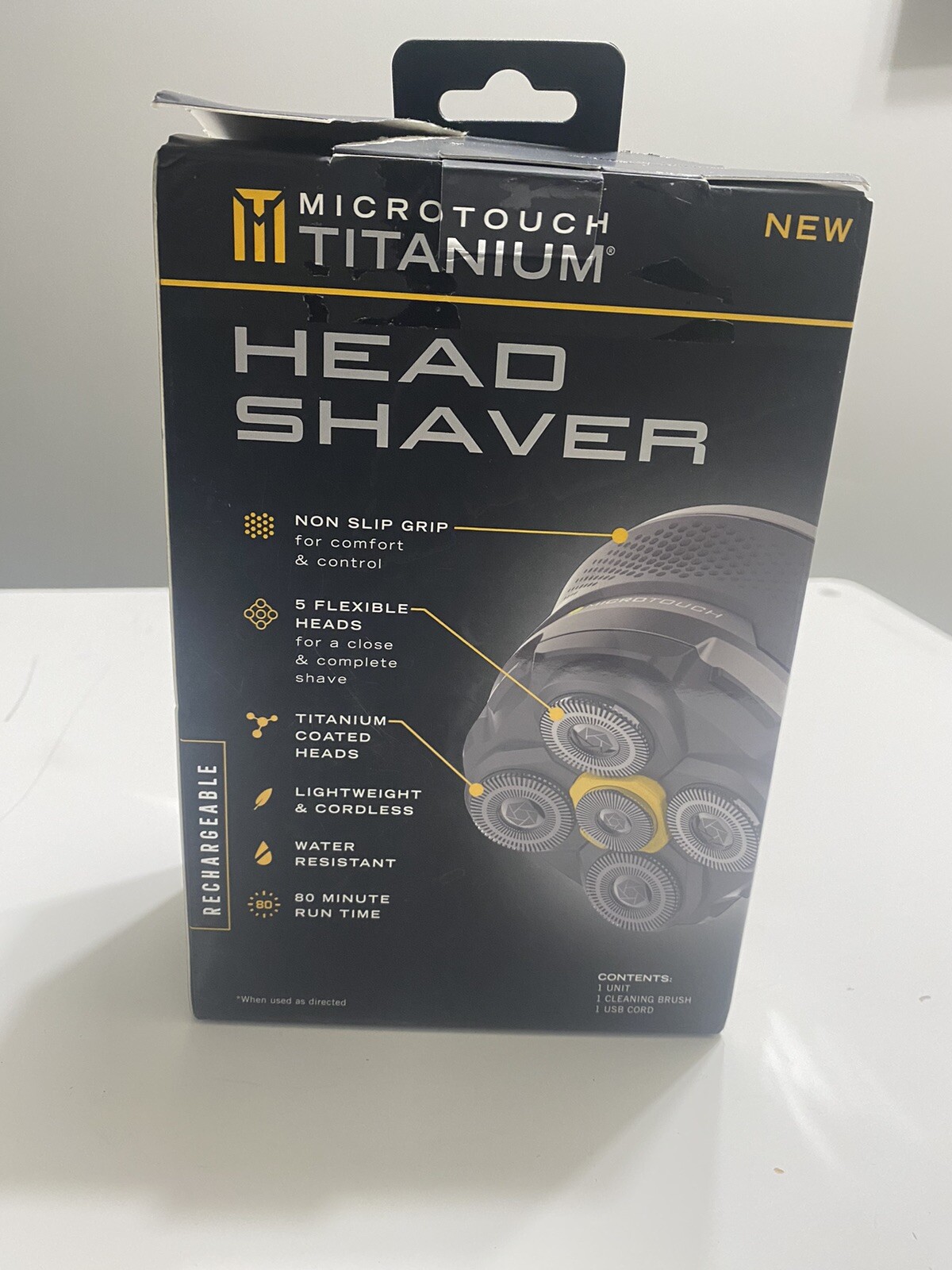 Microtouch Titanium Electric Rechargeable Head & Face Shaver (11-2592P ...