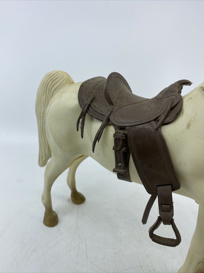 RARE Vintage White Breyer Western 1950’s Horse With Saddle | eBay