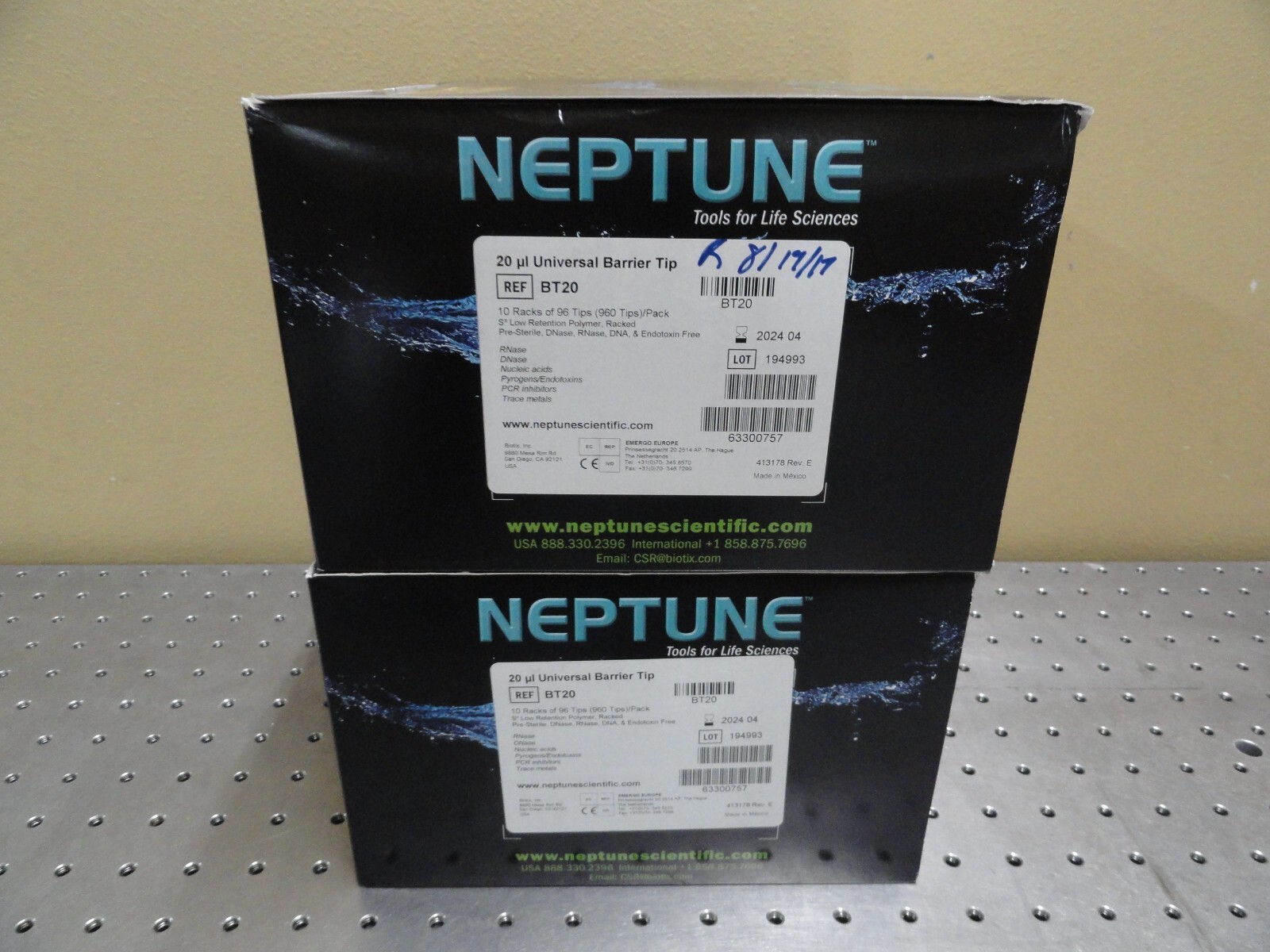 NEPTUNE 20µl Universal Barrier Tip REF BT20 ONE (1) PACK of 960 tips/ea ...