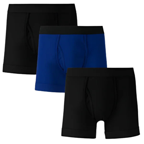 Men’s Boxers Pack of 3 Black & Blue 100% Cotton Underwear UK | eBay UK