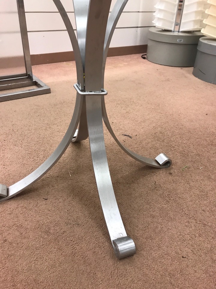 Vintage BORSANI Mid Century Modern Stainless Steel Dining Table Stow ...