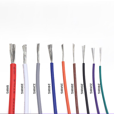 UL1015 8/10/12/14/16/18 - 24AWG Stranded Wire Hook-Up Electronic Cable ...