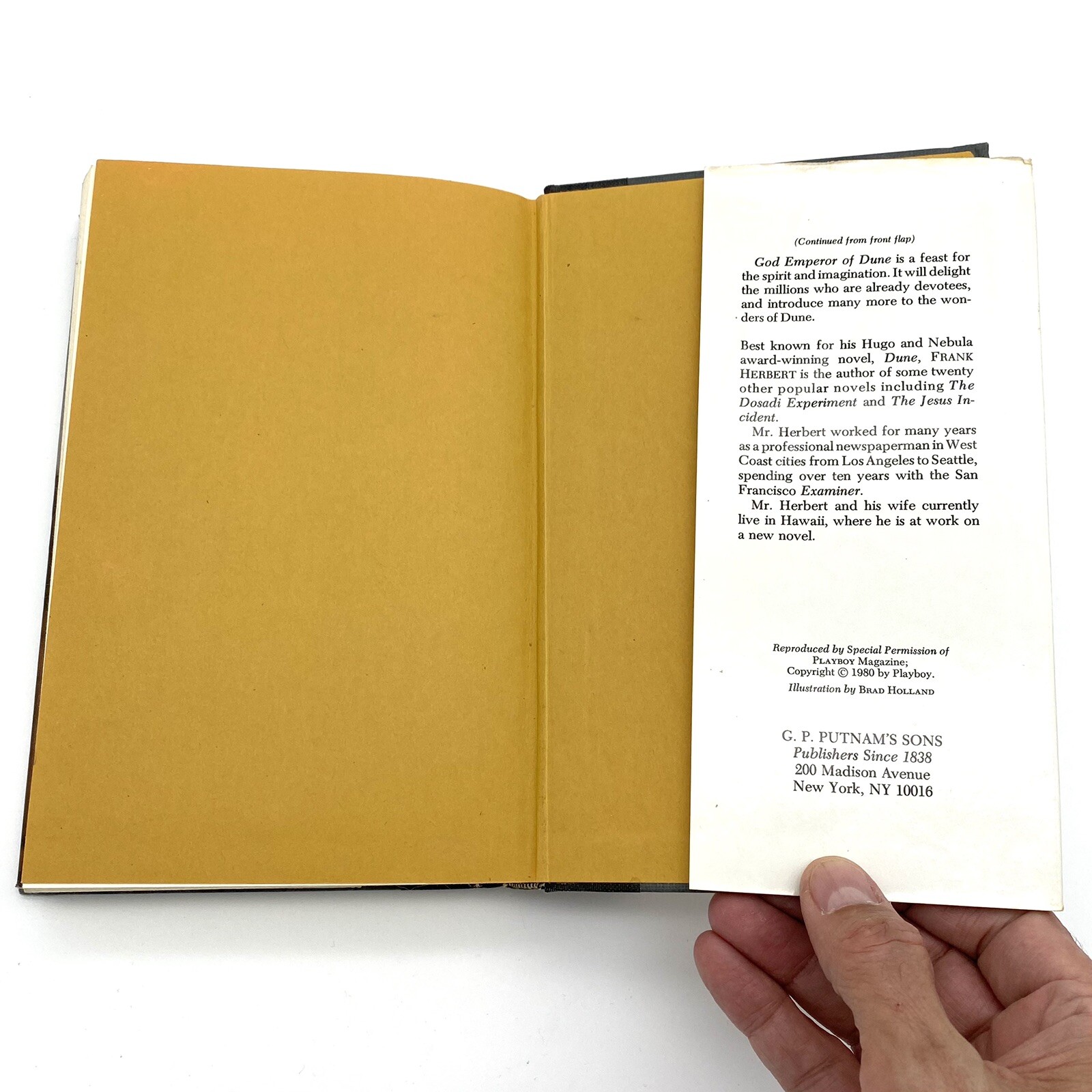 God Emperor Of Dune By Frank Herbert GP Putnam 1981 1st Print 9th ...