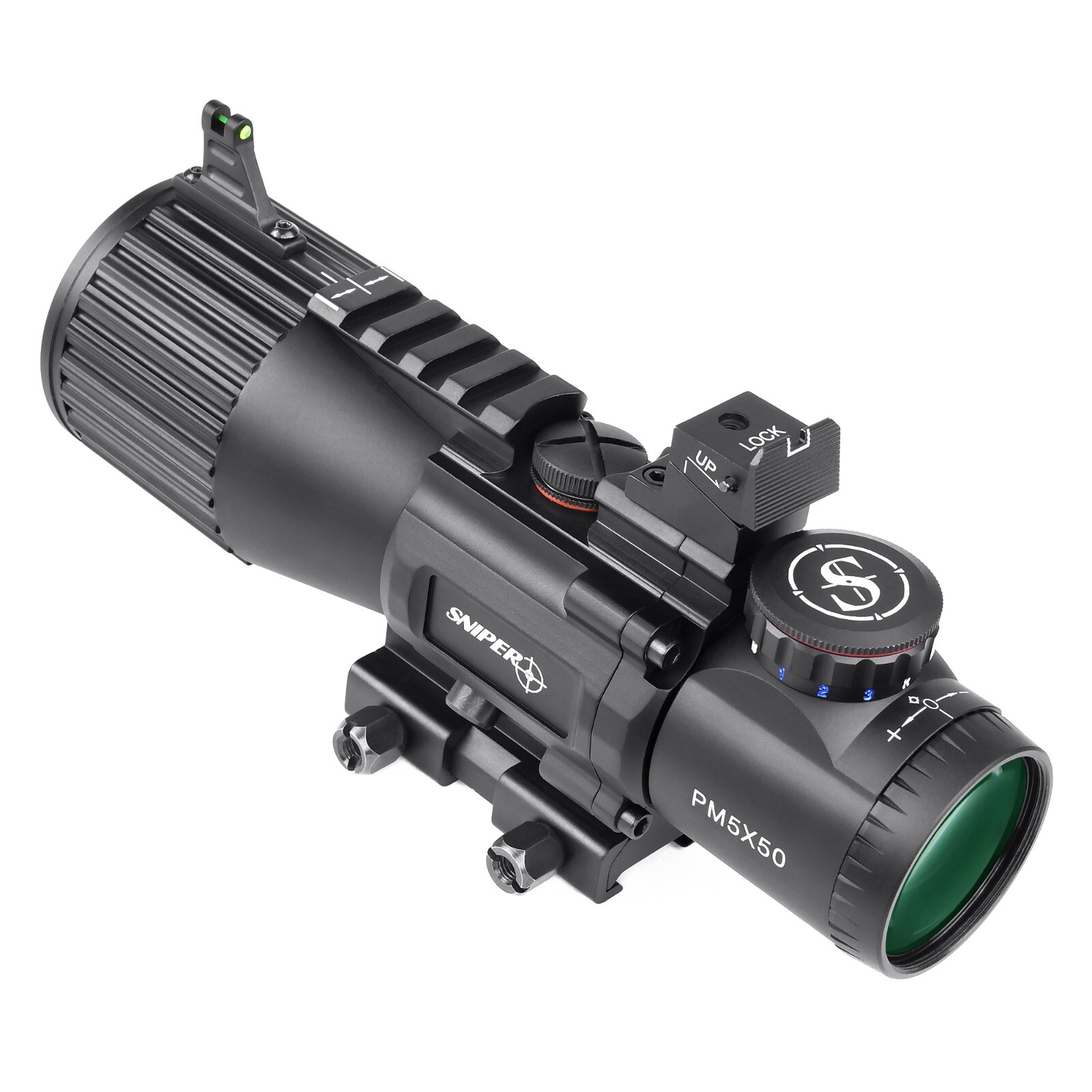 Sniper PM5X50 Prism Scope ACOG scope with Red/ Green Illuminated ...