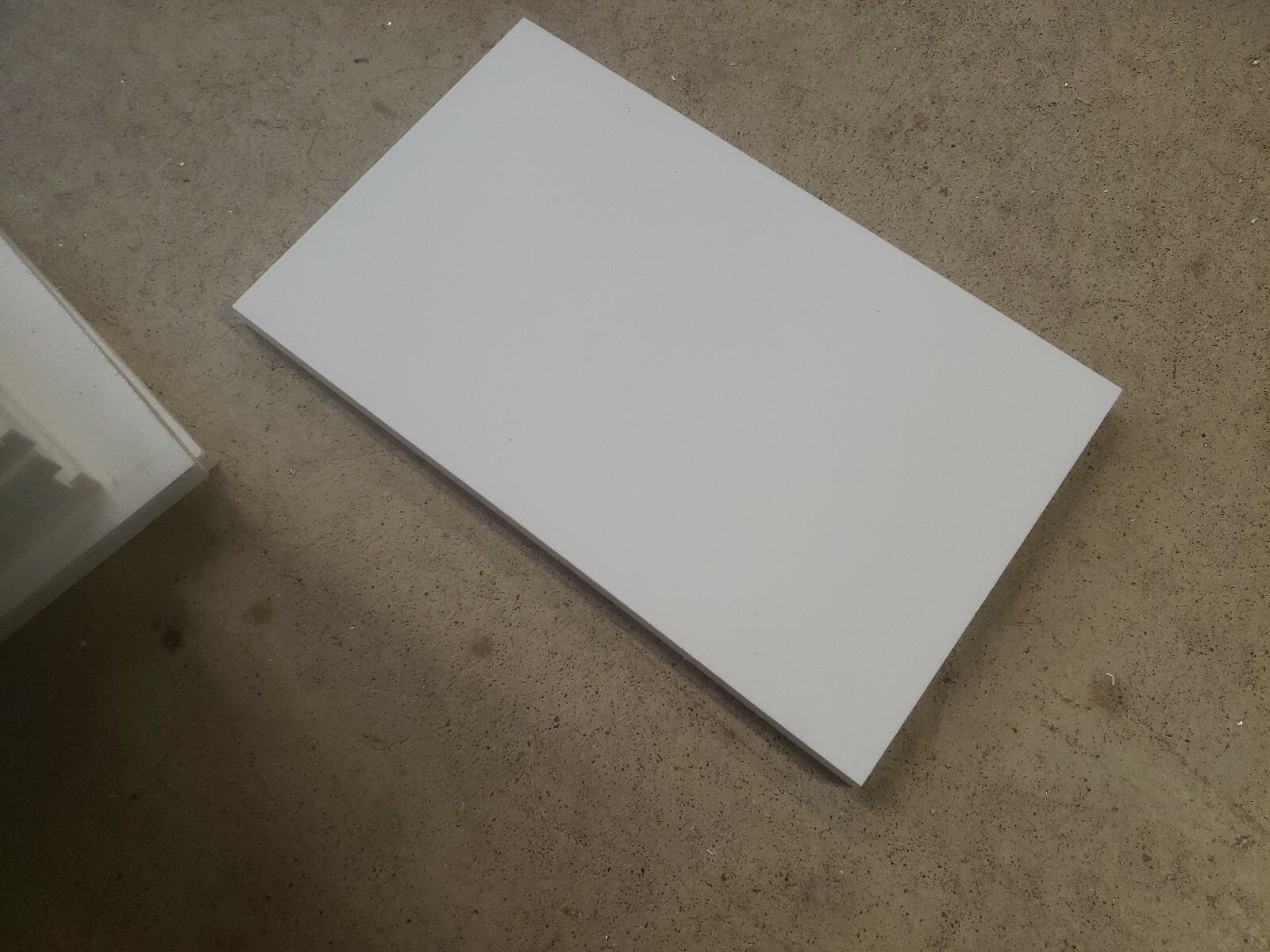 White PVC Sheet / panel - 5.5" x 12" x 1/2" Thick with surface ...